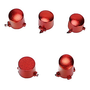 Game Handle Accessories, Compatible Beautiful Appearance Unique Durable Full Game Controller Plating Button Set for Series X(Electroplating red)