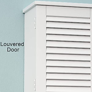 ChooChoo Medicine Cabinet with Towels Bar, 23.6" L x7.9 W x27.5 H MDF Material Bathroom Wall Cabinet, 2 Doors Over The Toilet Space Saver Storage Cabinet with Large Space, White