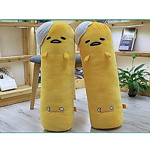 Vickstco The Lazy Cute Egg Soft Long Throw Sleeping Pillow Lifelike Cartoon Pillows Home Decor