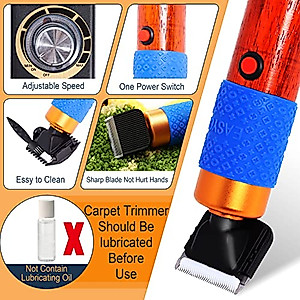 Carpet Trimmer with Shearing Guide Rug, Tufting Gun Rug Making Kit, Electric Speed Adjustable Rug Shears for Handmade Rug Clean Tufted Carpet Tufting Carving Tools Clippers