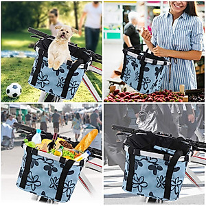 Lixada Dog Bike Basket Bicycle Handlebar Front Basket Small Dog Bike Basket FrontAdult Bike Basket