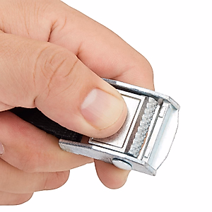 Built Industrial 8 Pack Kayak Tie Down Straps, Lashing Straps with Buckles for Bike, Luggage, and Cargo (6.5 FT, Black)