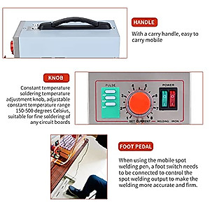 Battery Spot Welder, 3.2kW DIY Spot Welding Machine, with Welding Pen and Foot Pedal, for Battery Pack, 18650 Lithium Battery, etc