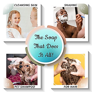 Amish Farms Fragrance-Free & Dye-Free Natural Bar Soap for Sensitive Skin (Huge 5 Bars) - Made in USA, Moisturizing Native Unscented Bar Soap (5-Pack)