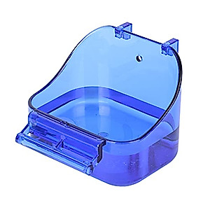 YJJKJ Pet Bird Bath Box, Bird Caged Parrot Bathing Tub, Bird Cage Accessory Bathing Tub Bath for Small Brids Parakeet Canary Budgerigar Lovebirds (Random Color)