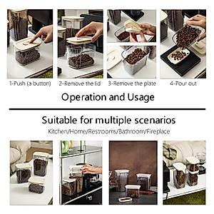 LivLab 600ML Storage Container Bin Rice Dispenser Food Cereal Container Bins Household (0.6L)