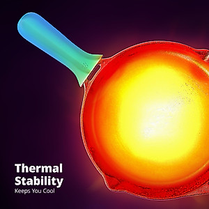 Greater Goods Silicone Handle Cover Designed for Greater Goods Cast Iron Skillet and Griddle, Stone Blue