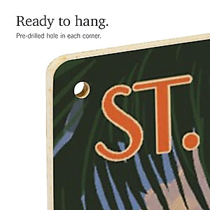 Lantern Press 6x9 Inch Wood Sign, Ready to Hang Wall Decor, St. Petersburg, Florida, Adirondack Chair on the Beach