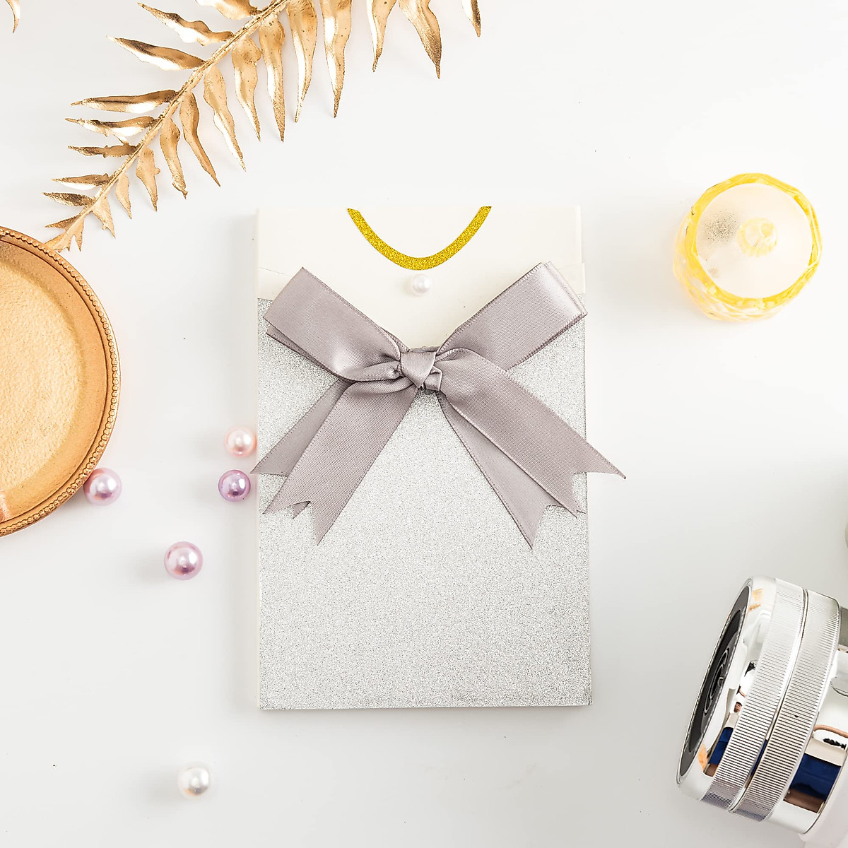 Calculs Wedding His & Her Vows Black Suit & White Wedding Dress - Paper Cover with Gold Gilding Set of 2 Bridal Shower Gifts