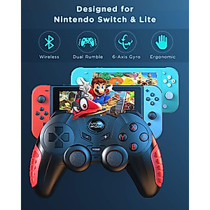 Vivefox Wireless Switch Pro Controller for Nintendo Switch/Lite Switch Wireless Controller Remote Gamepad Replacement for Nintendo Switch with 6-Axis Gyro, Dual Vibration, Motion Control