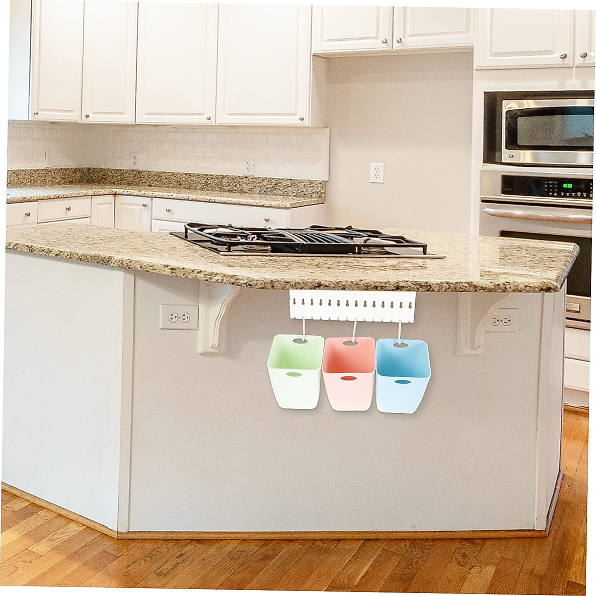 Zerodeko 3 Sets Sorting Trash Can Trash Container Hanging Trash Cans Kitchen Garbage Bin Recycling Bin Garbage Can Waste Paper Basket Desktop Office Plastic Classification Bucket