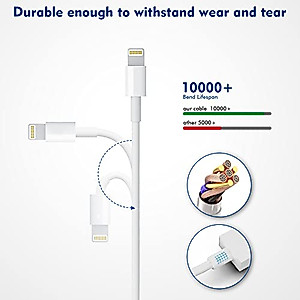 (Apple MFi Certified)iphone charger 10ft,2Pack 10 Foot Long Data Syncing Charging Lightning Cord Cable with 2Pack USB Wall Charger Travel Plug Adapter Box Compatible with iPhone 12/11 Pro/11/X/Xs/8/7