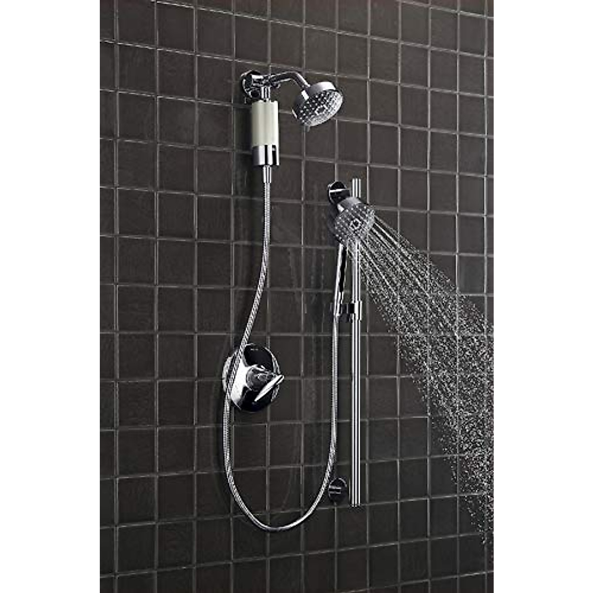 Kohler 30646-CP Aquifer Shower Water Filtration System, Reduce Chlorine, Includes Filter Replacement, Polished Chrome