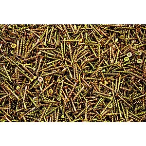 Lexar Industrial (1000) Torx T20 Star Flat Head 8 x 1-1/4 Yellow Zinc Type 17 Outdoor Wood Screw