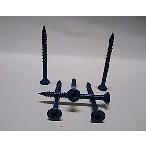 Shorpioen 20-Pack 1/4 x 3 1/4 Phillips Flat Concrete Screw * Drill Bit NOT Included * Blue Perma Seal BC-1452CNPF