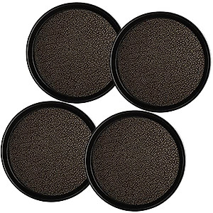 Frcctre 4 Pack Restaurant Serving Tray, 12 Inch Plastic Round Serving Trays Non-Slip Cafeteria Trays, Fast Food Tray Food Serving Trays Server Tray for Home, Party, Events