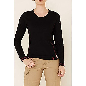 Ariat Women Flame Resistant Polartec PowerDry Top, Black, Large