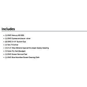 OWC SSD Upgrade Bundle for 2012-2019 21.5" iMacs, Mercury Electra 1.0TB 6G SSD, Express 2.5" USB 3.0 HDD Enclosure, Installation Tools and iMac Screen Adhesive Tape Set