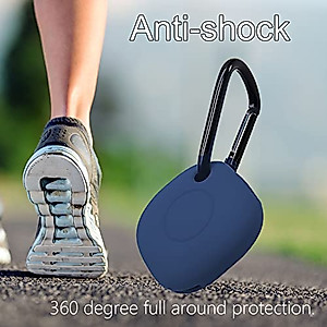 SKZIRI 3in1 for Galaxy SmartTag and Smarttag+ Plus Tracker Locator Case Cover Set Skin with Keychain Anti-Scratch Lightweight Soft Protective Sleeve Skin Cover