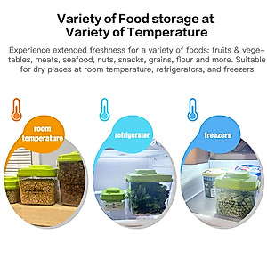 SHYNE LYNE Press-Type vacuum seal containers for Food, set of 3 airtight food storage containers for Kitchen with 100% airtight lids, to have Long-Lasting Food Freshness and Keep Food Fresh Longer