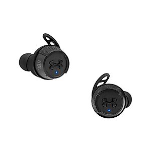 Under Armour True Wireless Flash X– Engineered by JBL® - True Wireless bluetooth earbuds, waterproof headphones, microphone, Bionic hearing, up to 25 hours battery (Black)