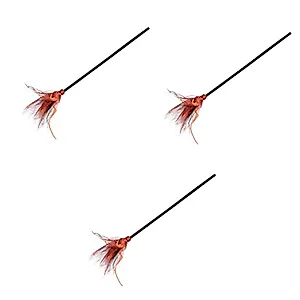 HANABASS 3pcs / Day Net Creative Plastic Halloween Yarn Witchy Broom Broomstick Favors Adults Decoration Wizard Home Wicked Kid Orange Party Accessories Supplies Ornament Childrens Room