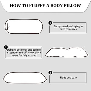 Basic Beyond Memory Foam Body Pillows for Adults - Supportive Long Body Pillows for Sleeping,20x54 Full Body Pillows for Side and Back Sleeper