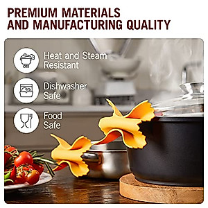 Pasta Grande - Fun Pasta Shaped Silicone Kitchen Tools in a Gift Box / 4 of our Pasta-shaped kitchen gadgets in one festive giftbox/Farfalloni, Ravioli, Penneli & Mafaldine/by Monkey Business