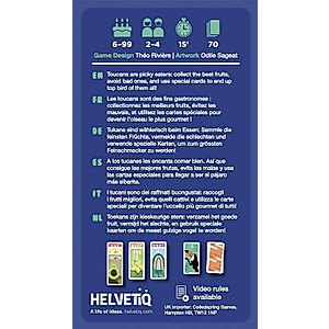 Tucano Card Game - A Tropical Strategy Adventure of Juicy Fruits and Clever Tactics! Fun Family Game for Kids & Adults, Ages 6+, 2-4 Players, 15 Minute Playtime, Made by Helvetiq