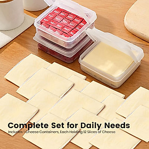 YAFIYGI Sliced Cheese Container for Fridge Clear Plastic Flip Lid Cheese Slice Storage Box Refrigerator Organizer for Food Grated Cheese Singles Convenient Holder Keeps Cheese Fresh Longer