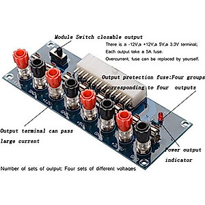 CHENBO 2pcs 24 Pins ATX Power Board Computer PC Power Supply Breakout Module Adapter 12V 5V 3.3V