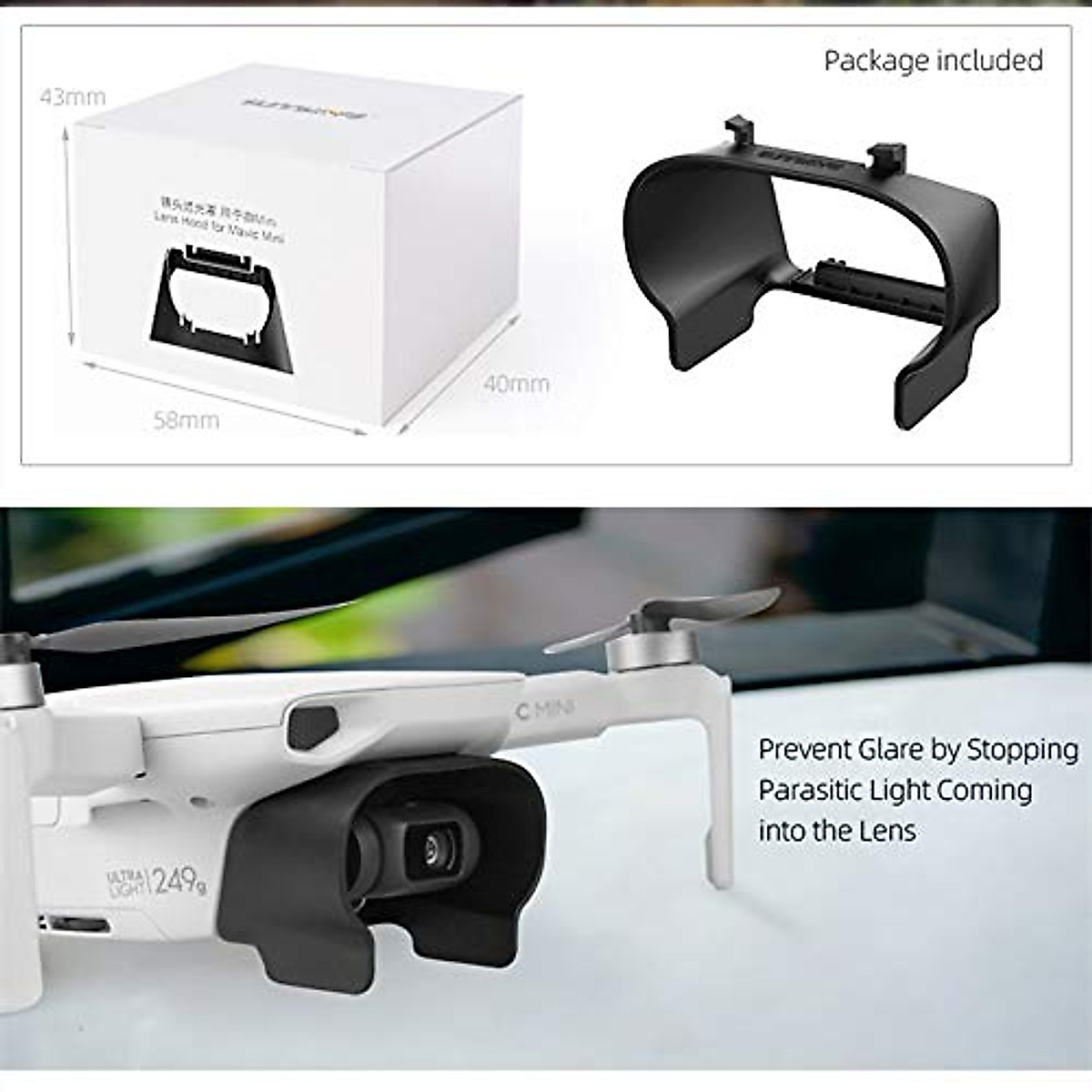 Mavic Mini Accessories Gimbal Camera Protector Hood,Lens Cover Guard for DJI Mavic Mini, Mini 2 Camera