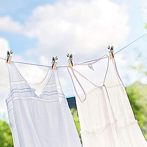 FOMMEN Stainless Steel Clothes Pins: 30 Packs Metal Beach Towel Clips, Pool Cover Clips,Heavy Duty Close Pins ，Hanging Towel Clamp Cloth Clips，Beach Chair Towel Clip