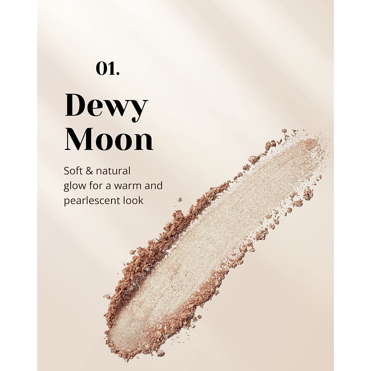 Glint DEWY MOON NATURAL GLOW HIGHLIGHTER RADIANCE ENHANCING MAKEUP (Dewy Moon, 3.8g/0.13oz) - Highlighter Powder Add Glimmer to Makeup by LG Beauty. Shiny Illuminator, Rich Pigment & Silky Touch
