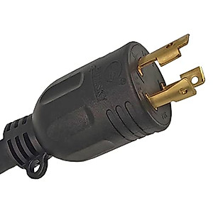 Fullsky FC-L63L62 Generator Adapter Cord NEMA L6-30P to NEMA L6-20R Male L6-30P Generator Plug to Female L6-20R Lock 3 Prong Receptacle Adapter Output Maximum 20Amp 250Volt