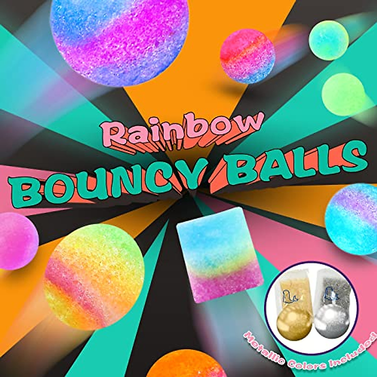 DIY Magic Light-up Jumbo Crystal Balls - Make Your Own Bouncy Ball Kit for Kids - STEM Science Craft Kits - Include 80 Bags of Crystal - Perfect Birthday Party Favors Gift for Boys & Girls Ages 6+