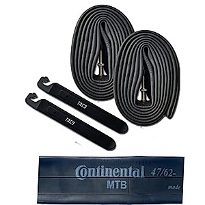 2 Pack - Continental MTB 29 x 1.75-2.50 Presta Valve 42mm Bicycle Tubes & Value Added Tire Levers