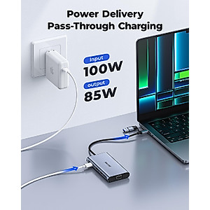 USB Docking Station, GIISSMO USB C Hub USB 3.0 to Dual HDMI VGA Adapter Triple Display USB C Laptop Docking Station Dual Display for MacBook Pro/Air/M1/M2/Mac, USB C Hub for Dell/HP/Lenovo/Surface