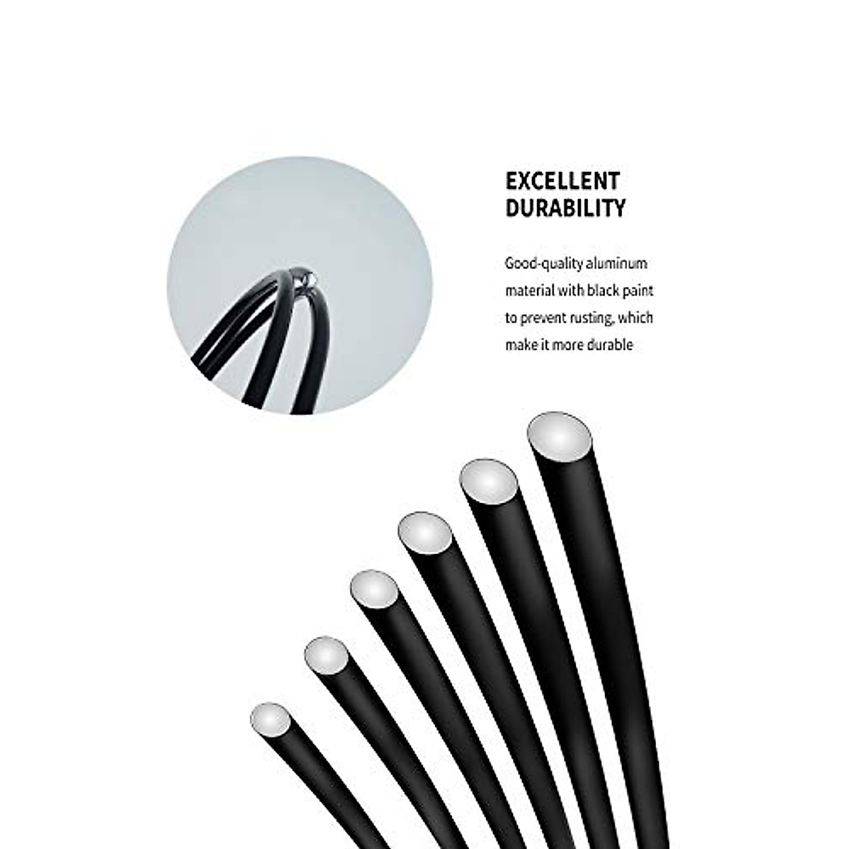 MoHern Bonsai Wire, 6 Sizes of 1mm, 1.5mm, 2mm, 2.5mm, 3mm, 4mm Black Aluminum Wire, Total 152 Feet Bonsai Tool Kit, 300 Grams Bonsai Tree Wire for Bonzai Trees Indoor