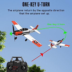 Volantex RC Airplane 2.4Ghz 4 Channel Remote Control,with Aileron T28 Trojan Parkflyer RC Aircraft Plane,Ready to Fly with Xpilot Stabilization System,Perfect for uitable for Kids and Beginners
