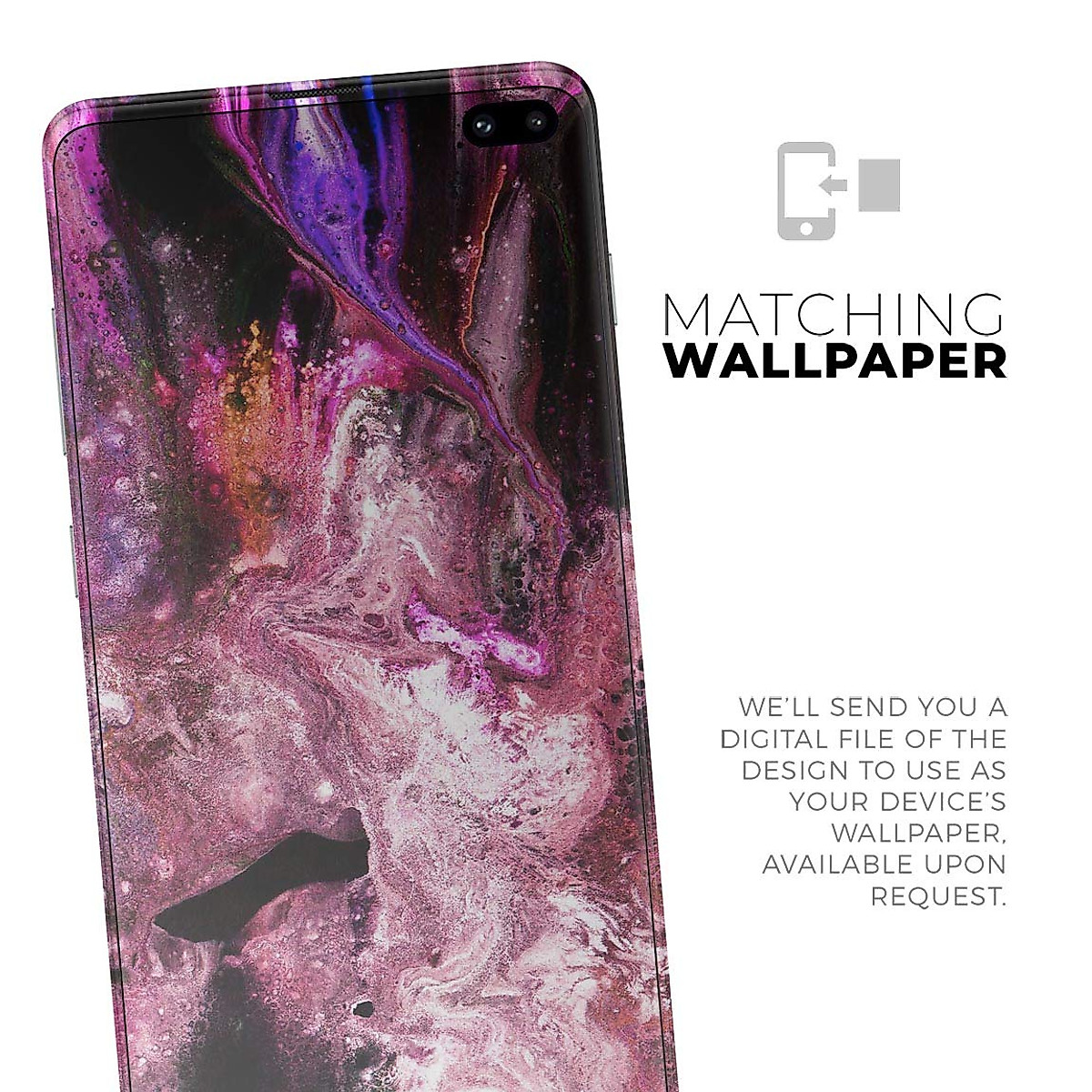 DesignSkinz Liquid Abstract Paint V70 Protective Vinyl Decal Wrap Skin Cover Compatible with The Samsung Galaxy S20 (Screen Trim & Back Glass Skin)