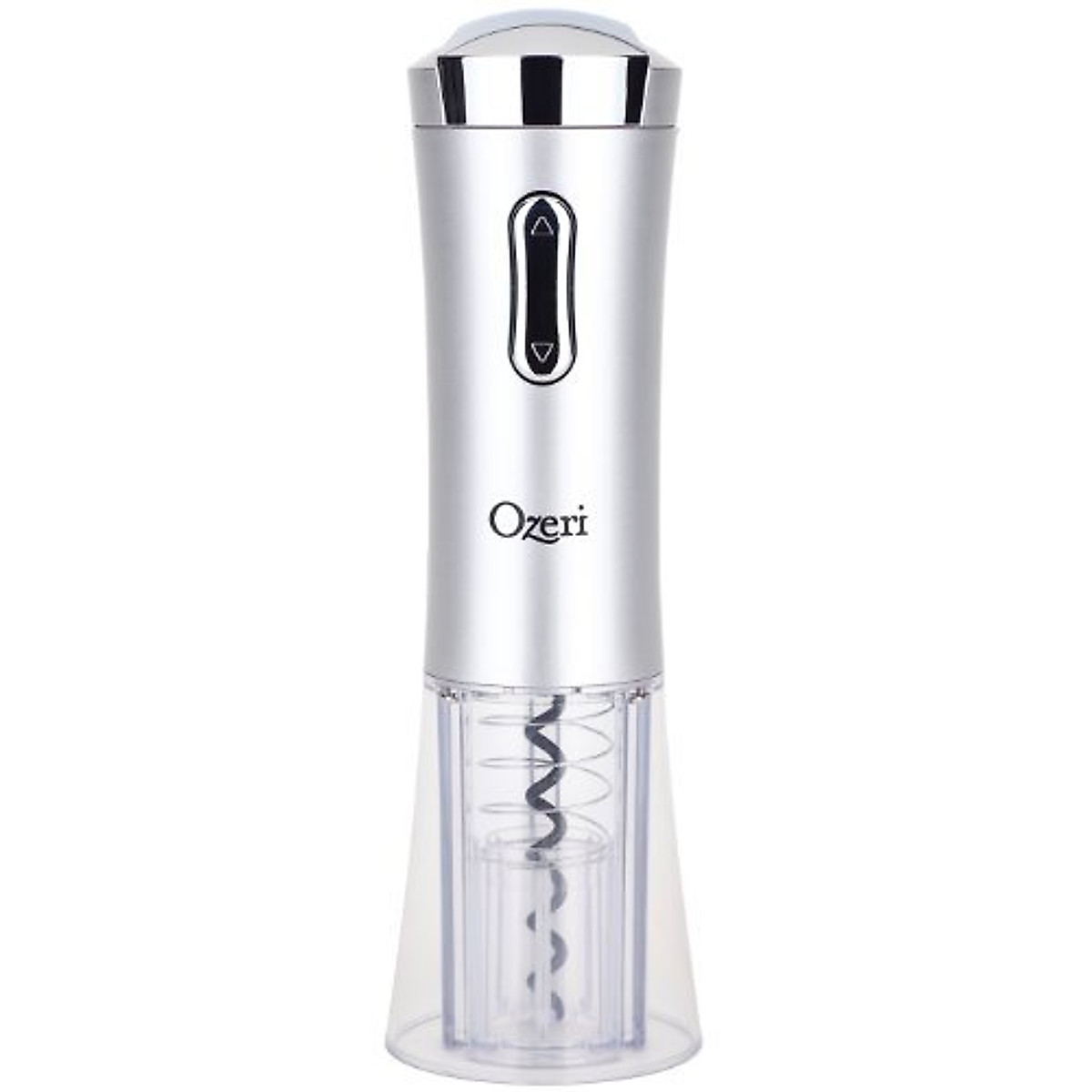 Ozeri Nouveaux Electric Wine Opener with Removable Free Foil Cutter, Refined Silver