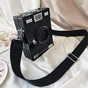QZUnique Women's Retro PU Camera Shaped Snapshot Casual Cross body Shoulder Handbag Purse