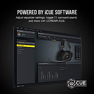 Corsair VOID Elite Surround Premium Gaming Headset with 7.1 Surround Sound - Discord Certified - Works with PC, Xbox Series X, Xbox Series S, PS5, PS4, Nintendo Switch - Carbon