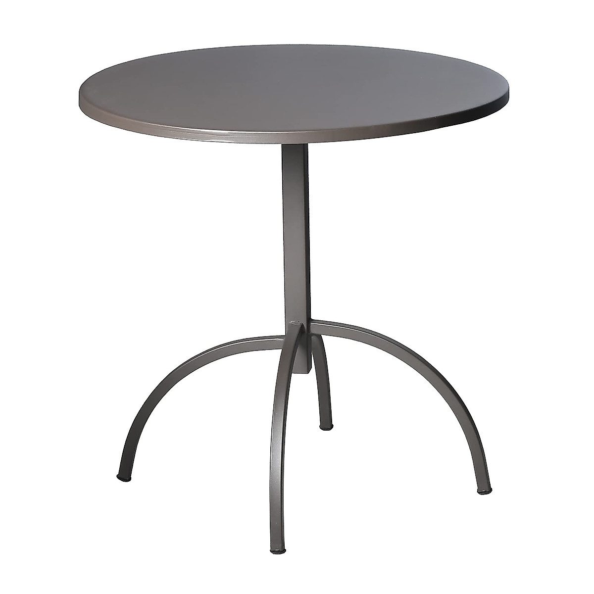 Lisuden Patio Bistro Metal Dining Table, Outdoor Steel Slat Round Table for 2 Person,Diameter 23.6", Furniture Table for Backyard, Garden, Lawn and Porch - Brown …