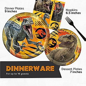 Unique Jurassic World Birthday Party Supplies | Jurassic Park Birthday Party Supplies | Jurassic World Party Supplies Decorations | Door Poster Backdrop, Balloons, Banner, Tablecloth, Plates,