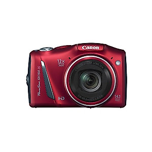 Canon PowerShot SX150 IS 14.1 MP Digital Camera with 12x Wide-Angle Optical Image Stabilized Zoom with 3.0-Inch LCD (Red) (OLD MODEL)
