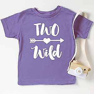 Olive Loves Apple Two Wild 2nd Birthday Girls Shirt for Toddler Girls Second Birthday Outfit Black on Pink Shirt 2T