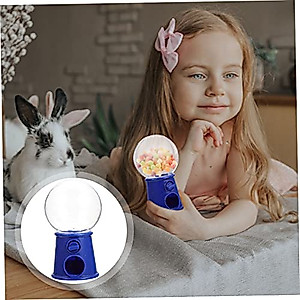 JOINPAYA 8pcs Mini Machine Mini Cake Containers A Vending Machine Mini Containers Gumball Machines Dispenser Machine Mini Gumball Dispenser Plastic Blue Money Bank Candy Box