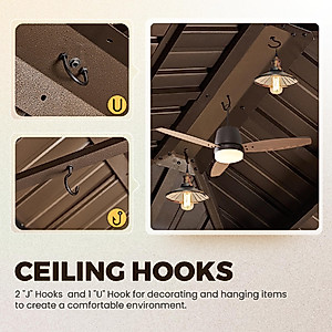 YOLENY 12' x 12' Gazebo, Hardtop Gazebo with Aluminum Frame, Double Galvanized Steel Roof, Curtains and Netting Included, Metal Gazebos Pergolas for Patios, Garden, Lawns, Parties